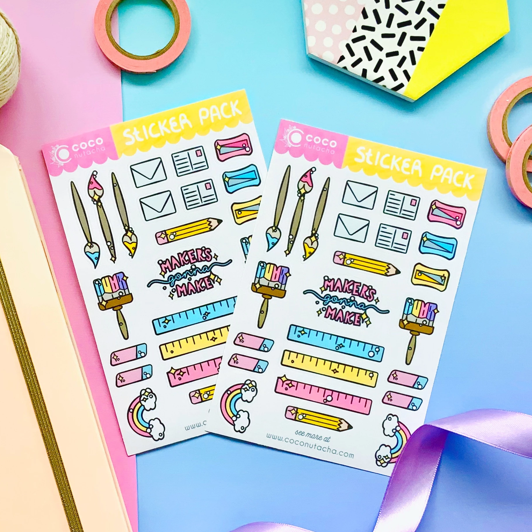 Makers Gonna Make Sticker Pack – CoconuTacha