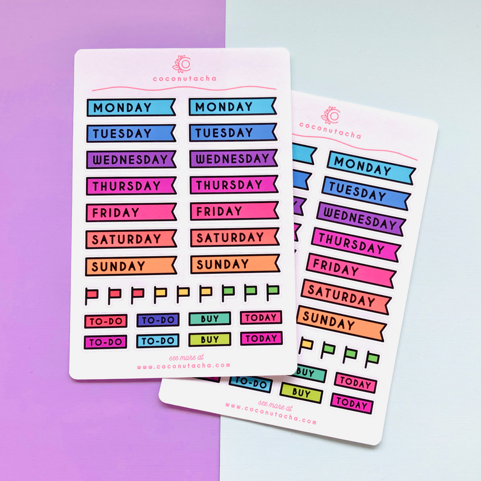 Daily To Do Planner Stickers – CoconuTacha